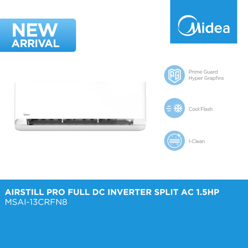 Midea 2.0hp AIRSTILL PRO HW Inverter R32 AC – Midea Philippines